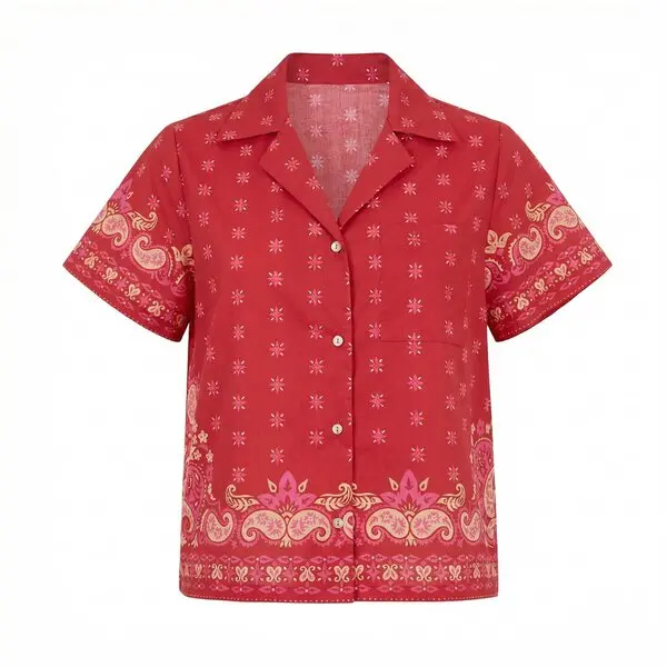 NOOKI DESIGN Arizona Paisley Print Shirt Mix - Red