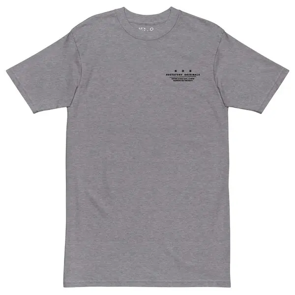 ANCHOR & CREW Heather Gustatory Originals Good Taste... Heavy Cotton Embroidered T-shirt - Grey