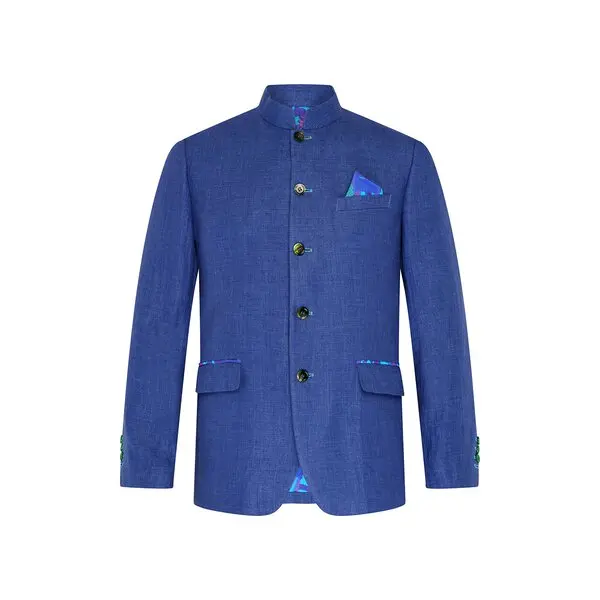 BEATRICE VON TRESCKOW Azure Artie Linen Jacket - Blue