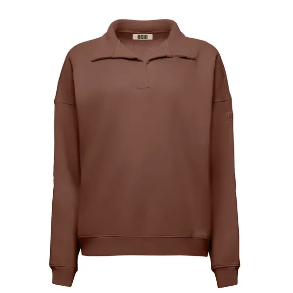OCIO LEISUREWEAR Neutrals / Polo Crew In Rye - Brown