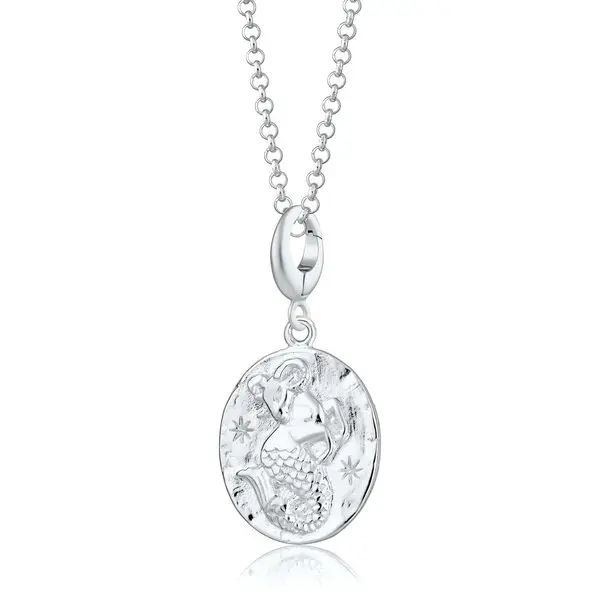 LILY CHARMED Sterling Capricorn Zodiac Charm Necklace Star Sign Necklace - Silver
