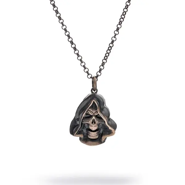 EBRU JEWELRY Grim Reaper ’s Sterling Necklace - Silver