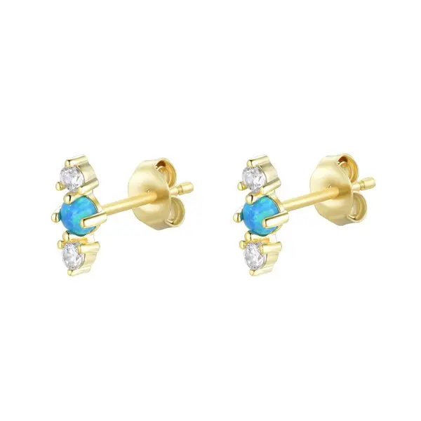 KAMARIA Stars Align Opal Cluster Stud Earrings Green - Blue