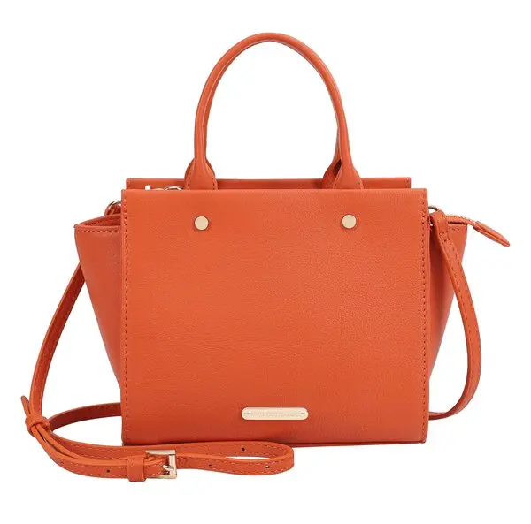 Paul Costelloe Drini Leather Crossbody Bag - Orange