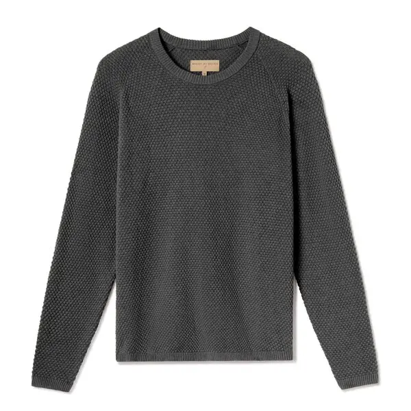 WESTON JON BOUCHER Ripley Crew Neck Cotton & Cashmere Sweater Slim Carbon - Grey