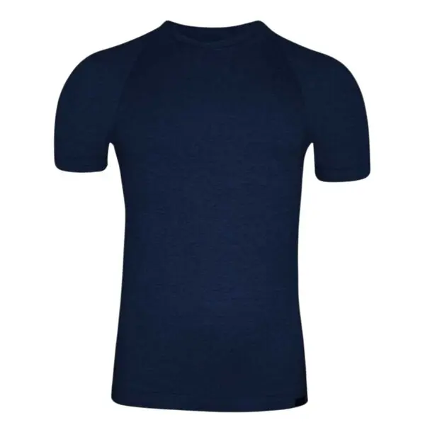 ZD ZERO DEFECTS Round Neck T-shirt Premium Comfort Egyptian Cotton Color Navy - Blue