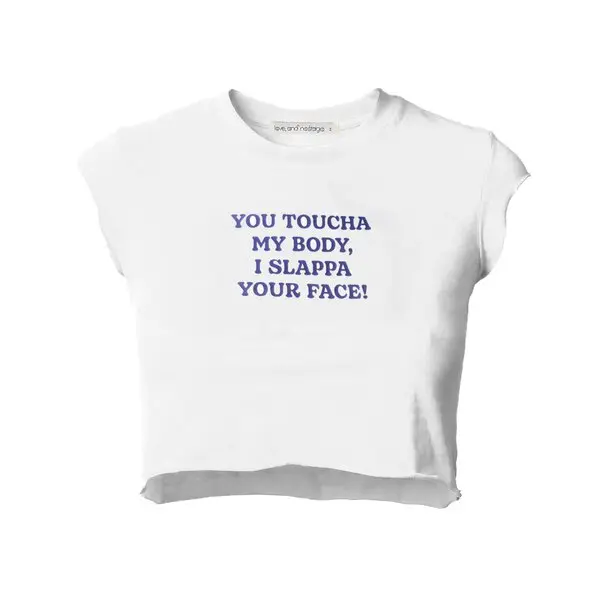 LOVE AND NOSTALGIA Nelly Printed Cap Sleeve T-shirt