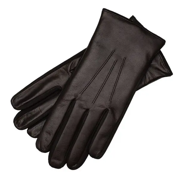 1861 GLOVE MANUFACTORY Sassari Nappa Leather Gloves In Dark - Brown