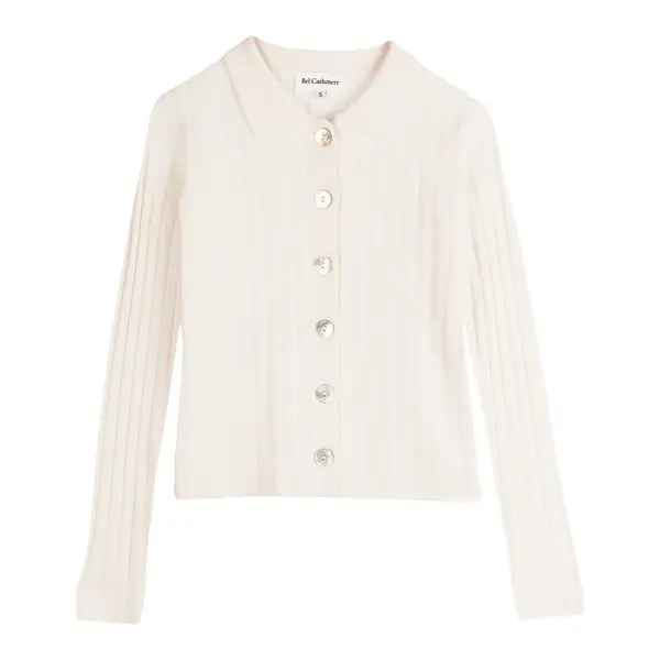 BEL CASHMERE Margot Cardigan Ivory - White