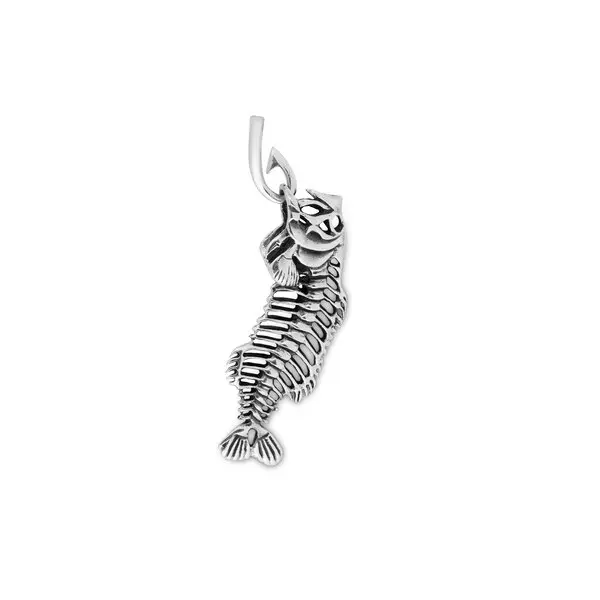 WARE COLLECTIVE Catch Skeletal Fish Pendant - Silver