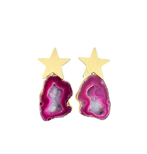 MAGPIE ROSE North Star Earrings - Pink