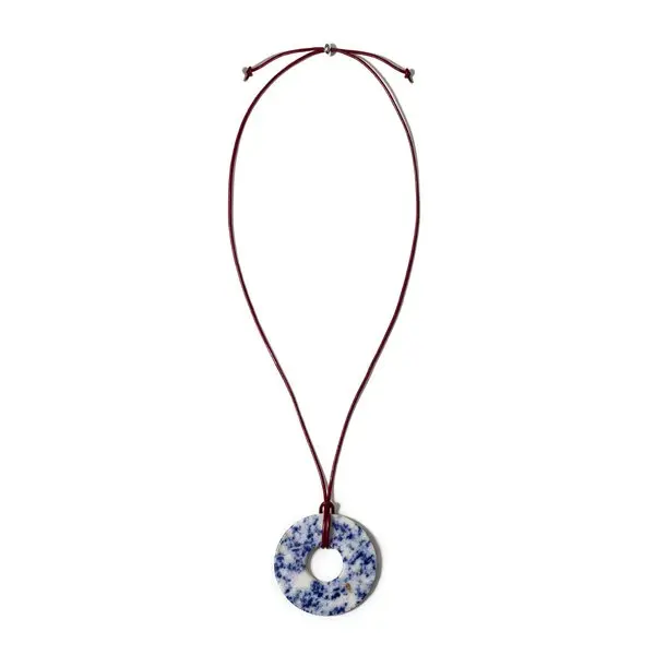KYBELE STUDIO Ocean Mist Cord Necklace With Lapis Lazuli - Blue