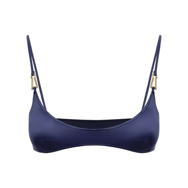 BIANCA RESORTWEAR Mina Bikini Top In Charcoal - Blue