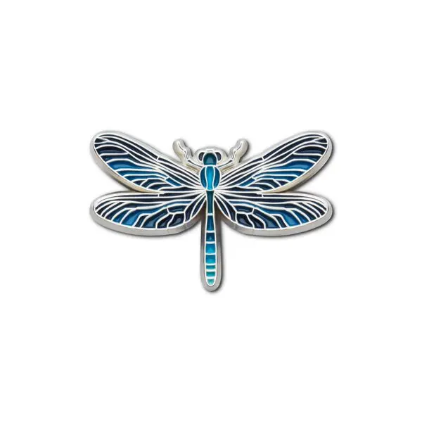 MAKE HEADS TURN Enamel Pin Dragonfly Dark - Blue