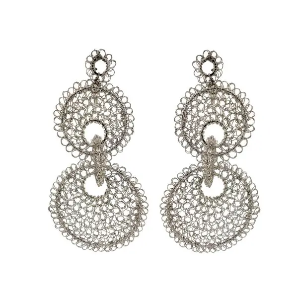 LAVISH BY TRICIA MILANEZE All Iris Handmade Earrings - Silver