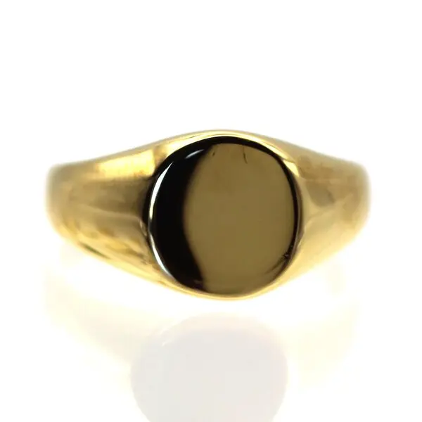 VICSTONENYC FINE JEWELRY Big Signet Ring For Yellow Vermeil - Gold