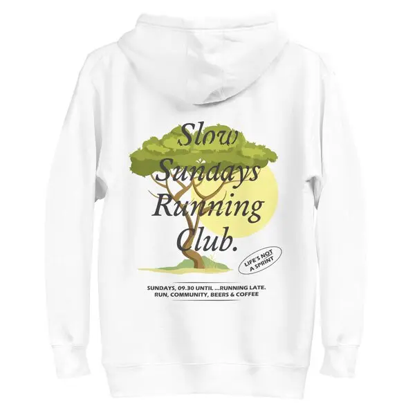 ANCHOR & CREW Savannah Slow Sundays Running Club Cotton Blend Hoodie - White