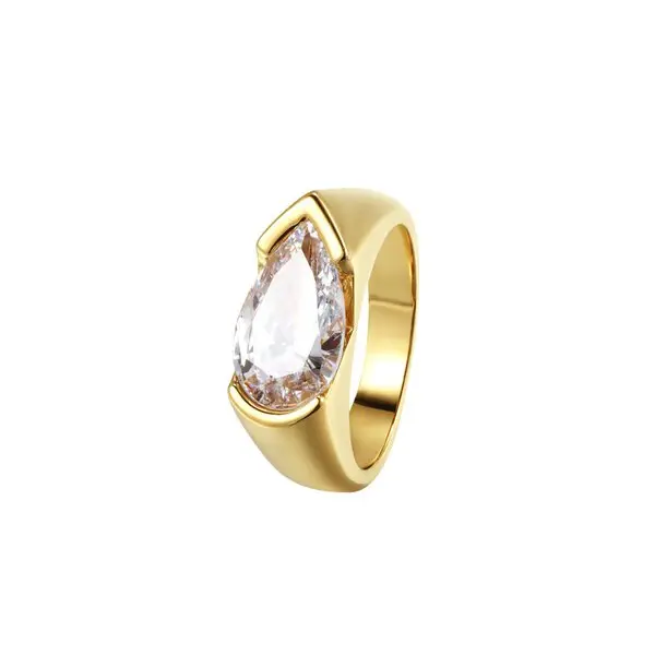ONEWILDONE Stop Hiding Your Magic Statet Pear Ring - Gold