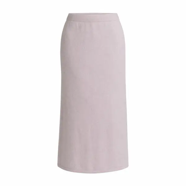 FIORA MUSE Neutrals A-line Cashmere Skirt - Beige
