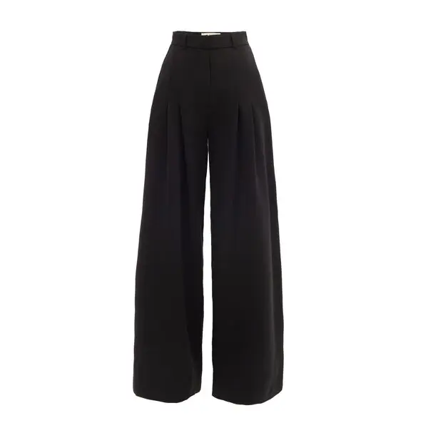 JULIA ALLERT Formal Wide Leg Palazzo Trousers - Black