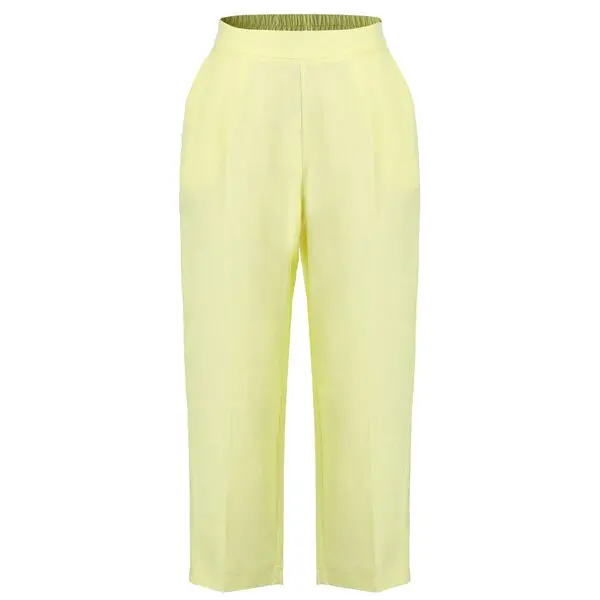 SMART AND JOY Straight Linen Pants Light - Yellow