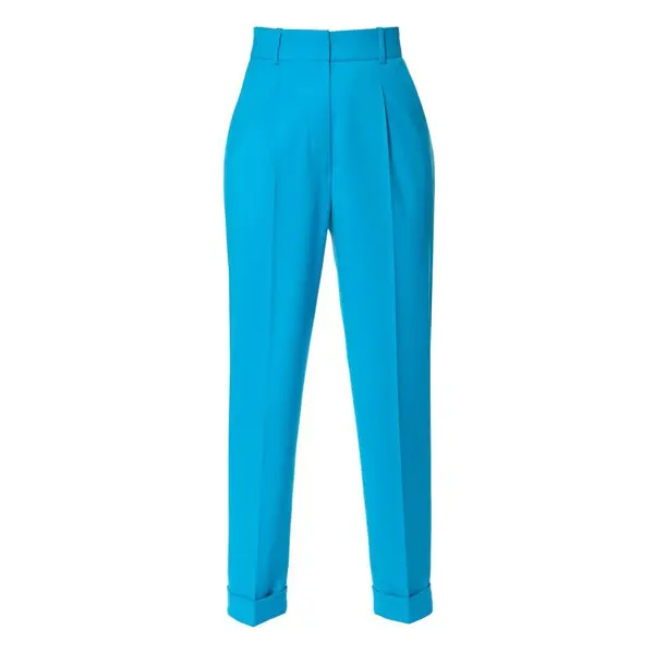 AGGI BY HALEWSKI Kelly Jewel Tailored Trousers With Cuffs - Blue