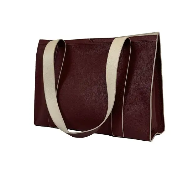 GODI. The Maxwell Leather Handmade Zip Tote Bag In Oxblood - Red