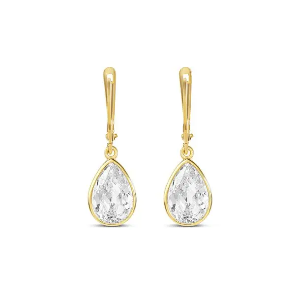 SHYMI Victorian Style Fancy Shape Drop Earrings Pear - Gold