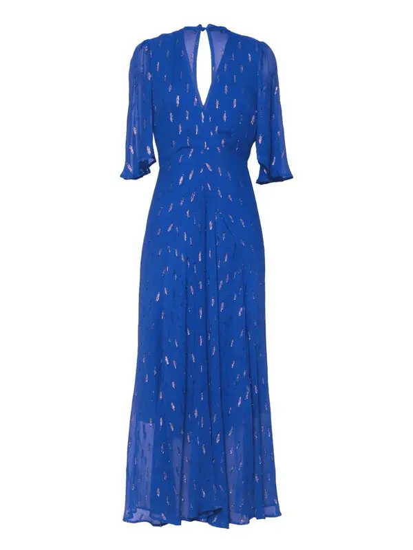 ROSE & NANCY Talia Sparkle Maxi Dress - Blue