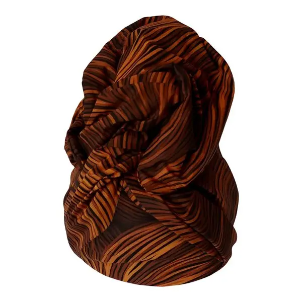 ROMER MILLINERY Twisturban® Auburn Waves Faux Coiffure Turban - Brown