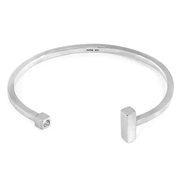 ANCHOR & CREW Faris Square Midi Wayfarer Bangle - Silver