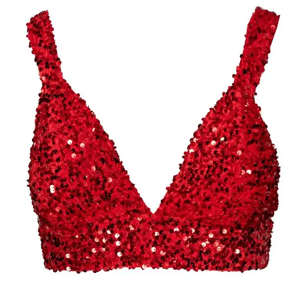OFUURE Liza Bra Top In Ruby - Red
