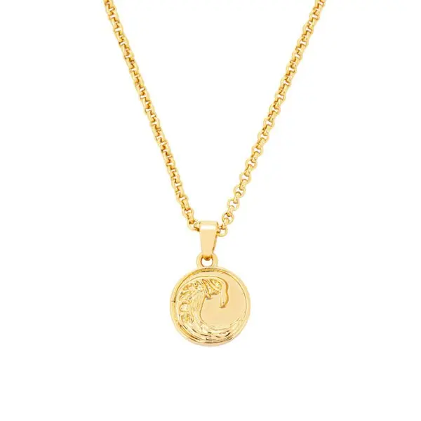 UCHI & SOTO Nami Wave Pendant - Gold
