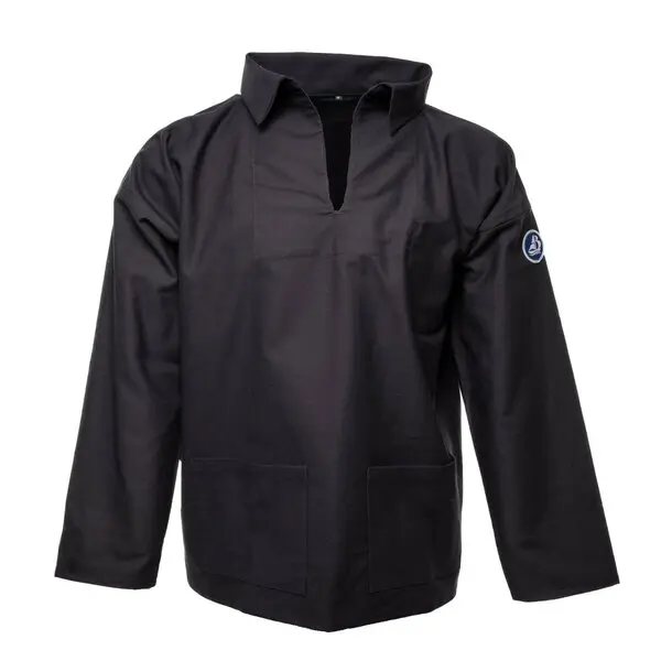 ARTHUR BEALE Open Neck Sailors' Smock Navy - Blue