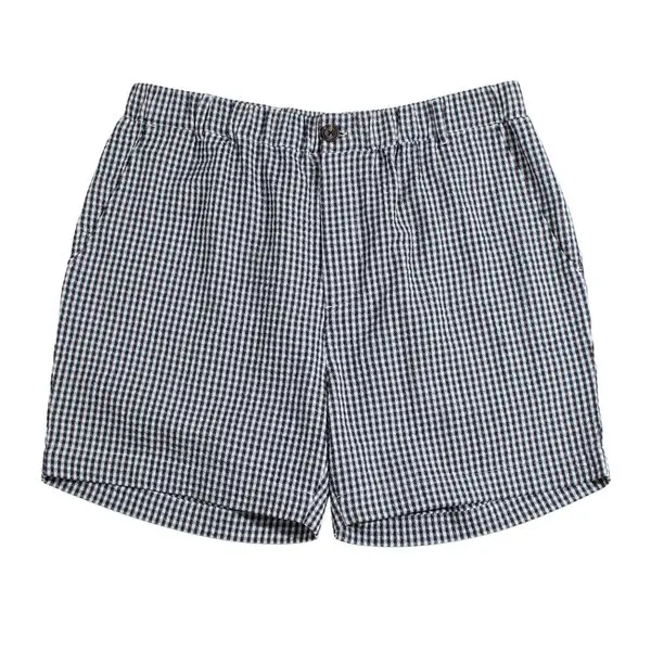 FAR AFIELD Gingham Dekk Short - Blue