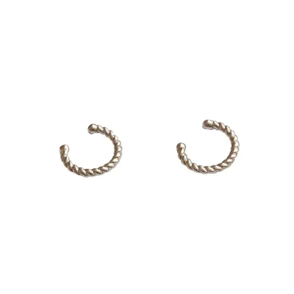 OUTOFOFFICE Rope Ear Cuff - Silver