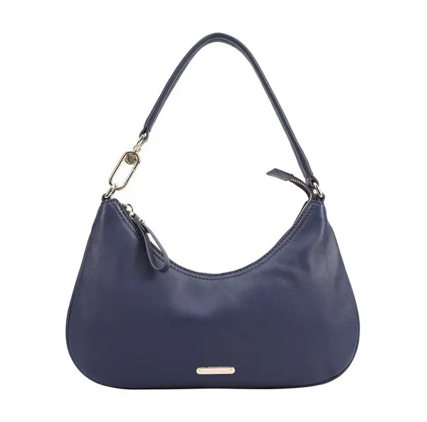 PAUL COSTELLOE Tirana Leather Shoulder Bag Iris