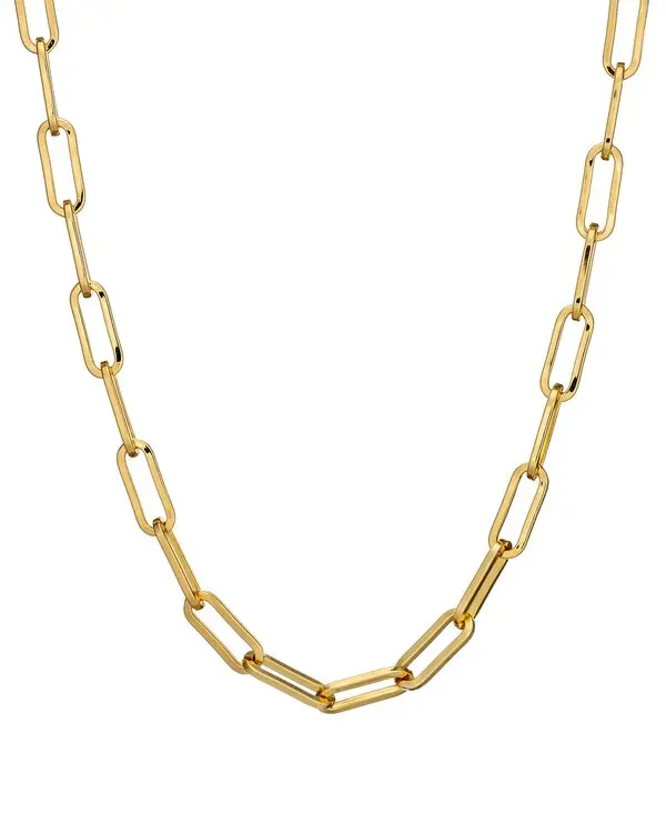 CRYSTALS AND CO Gold Paper Clip Necklace - Yellow