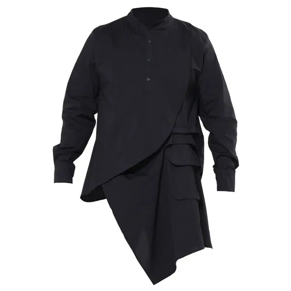 METAMORPHOZA S Extravagant Long Shirt - Black