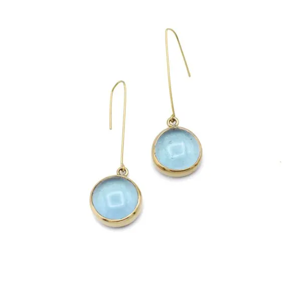 LALA SALAMA Glass Droplet Earrings Sea - Blue