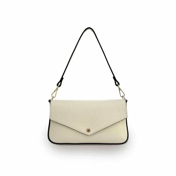 APATCHY LONDON Neutrals The Munro Stone Leather Shoulder Bag - Black