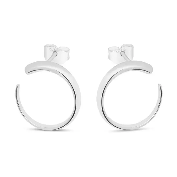 LUCY QUARTERMAINE Solid Sterling Large Luna Studs