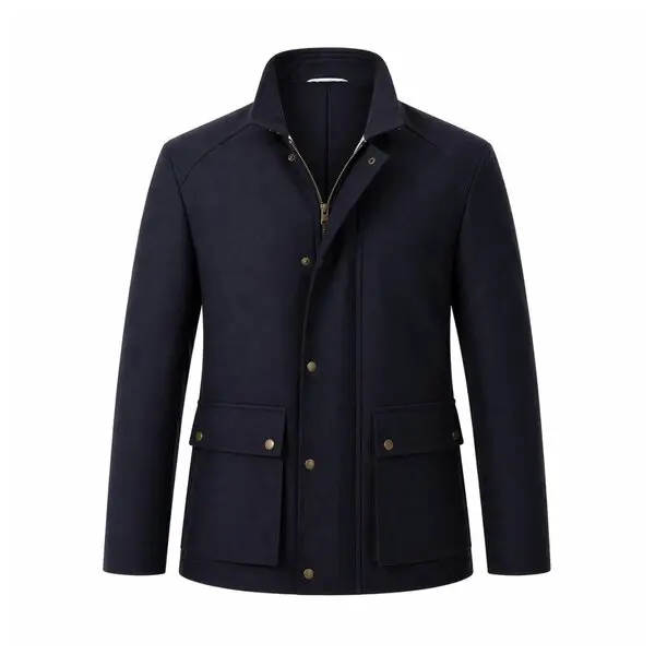 KOY CLOTHING Car Coat Navy - Blue