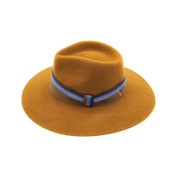 DORIA 1905 Wide-brim Wool Felt Drop Hat - Brown