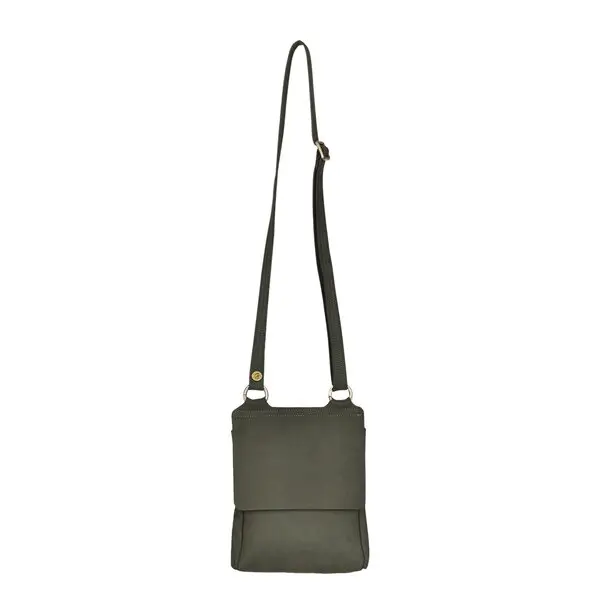 OWEN BARRY Leather Crossbody Flora Waxy - Green