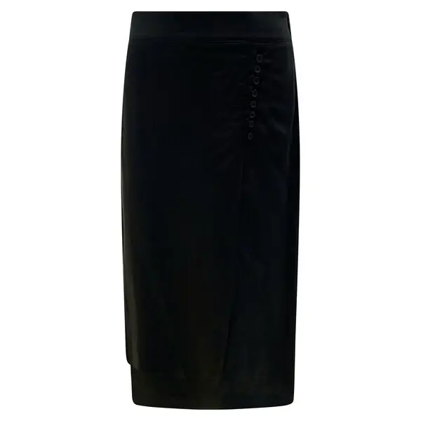 Haris Cotton Pure Viscose Wrap Skirt - Black