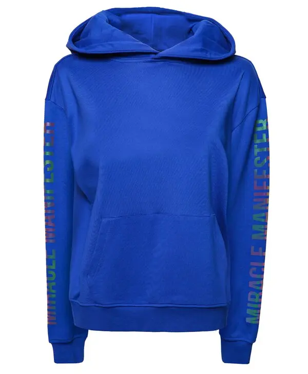 MIRACLES MANIFESTER Money Tree Reflective Design Hoodie - Blue
