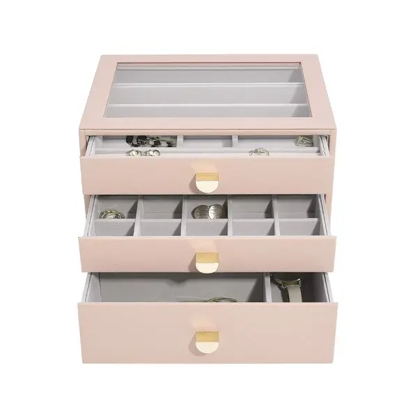 STACKERS Blush Pink Classic Jewelry Box With Drawers - Orange
