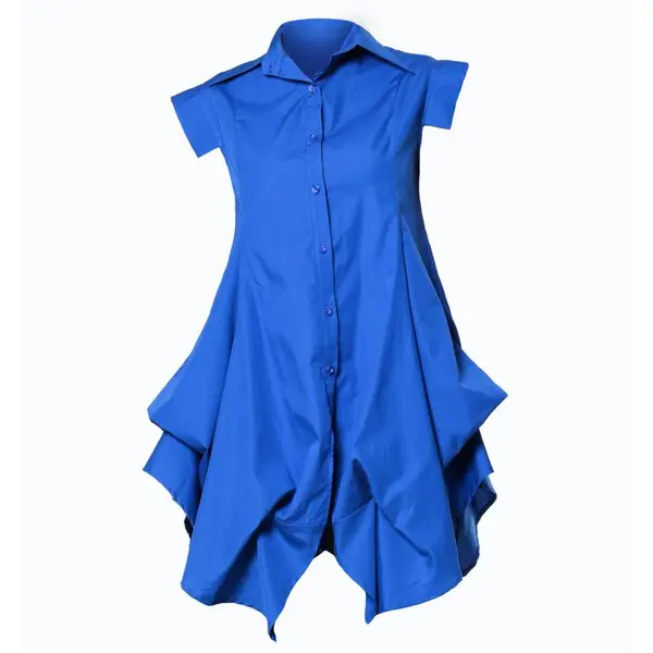 METAMORPHOZA Loose Sleeveless Shirt - Blue