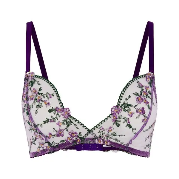 LIMAR Purple / Green Violet Bloom Bralette - Purple/green